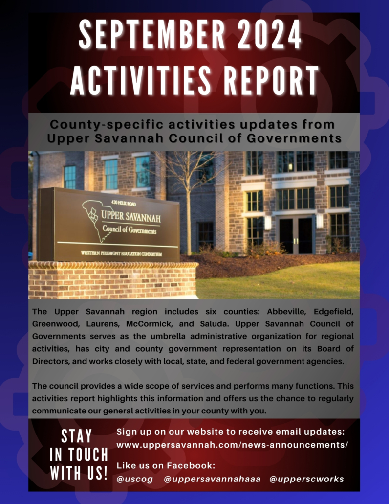 USCOG September 2024 County-Specific Activities Report – Upper Savannah ...